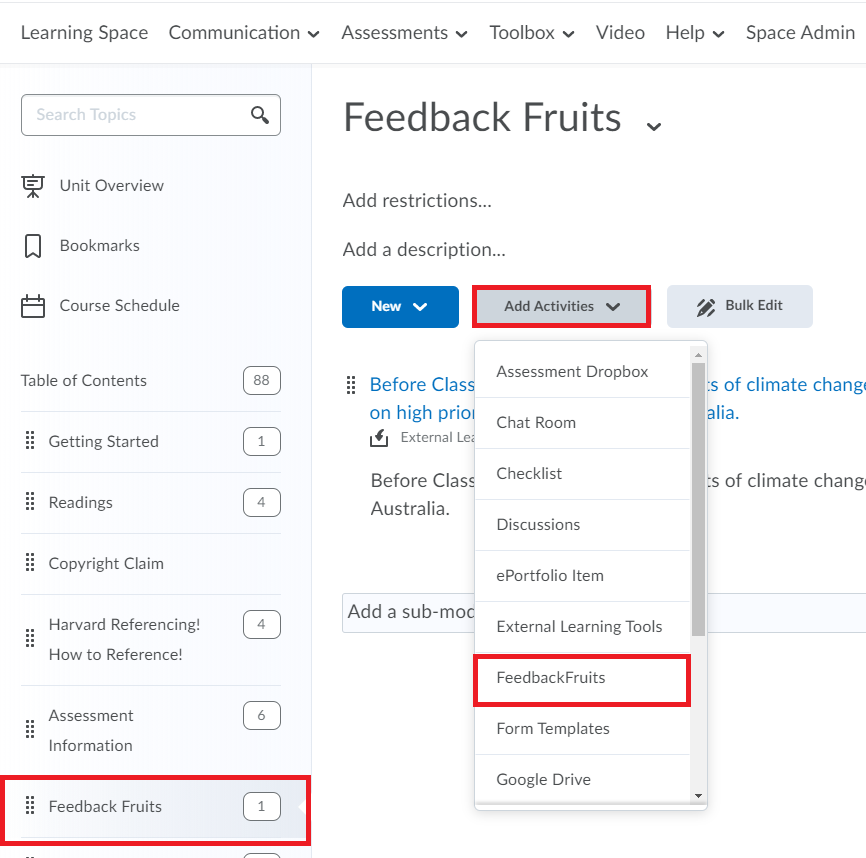 Feedback Fruits - Setting up the Group Member Evaluation Tool