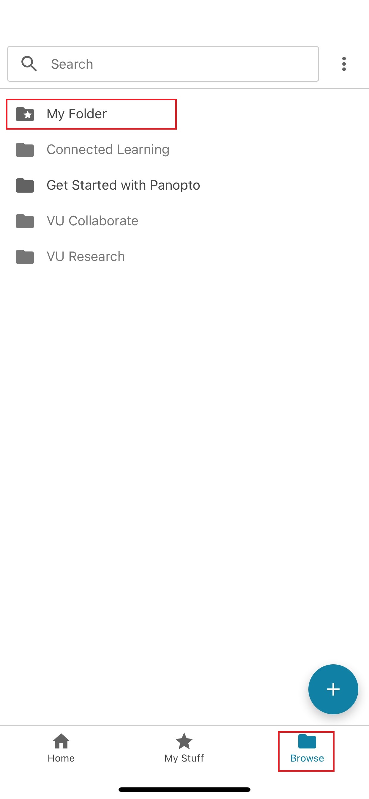 Record - Using the Panopto iPhone App