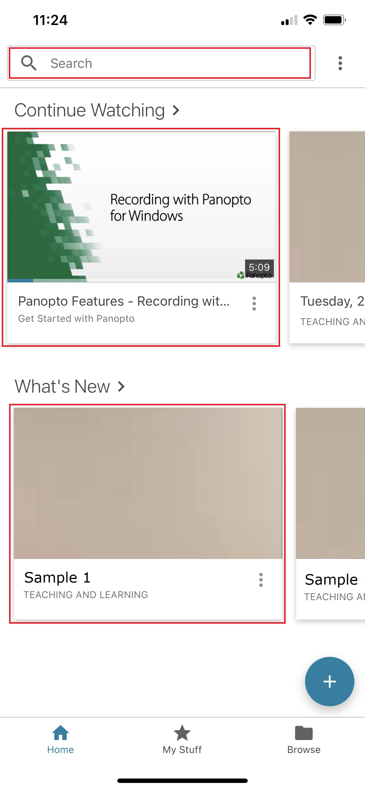 Record - Using the Panopto iPhone App
