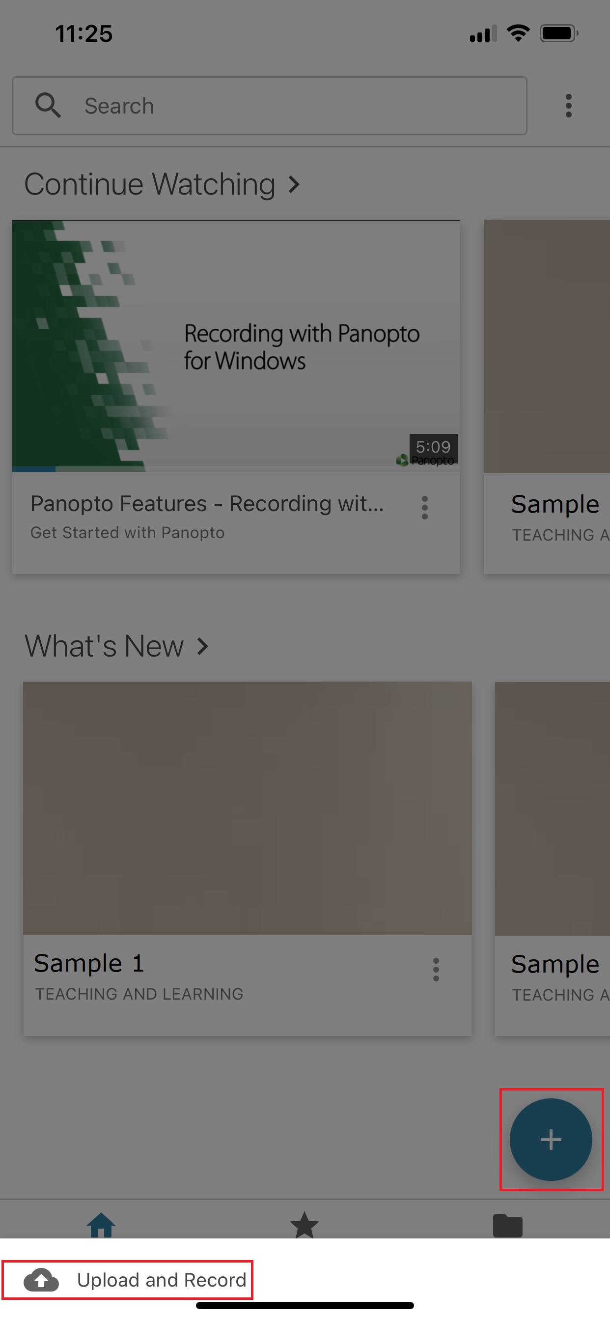 Record - Using the Panopto iPhone App