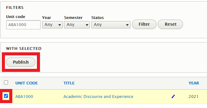 Accessing and Editing Unit Guides