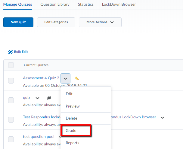 Manage - Submitting a Quiz on Behalf of a Student Manage - Submitting a Quiz on Behalf of a Student
