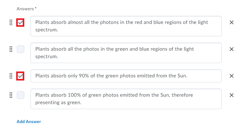 Questions - Creating Multi-Select Questions