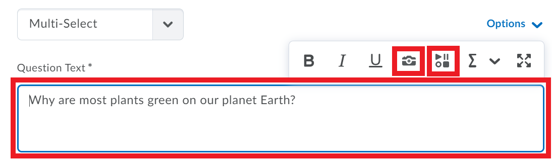Questions - Creating Multi-Select Questions