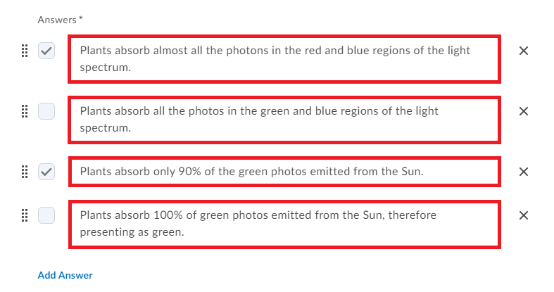 Questions - Creating Multi-Select Questions