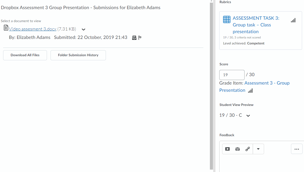 Downloading and Grading Group Assessments