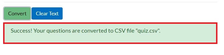 Create - Creating Questions with the Quiz Converter Tool