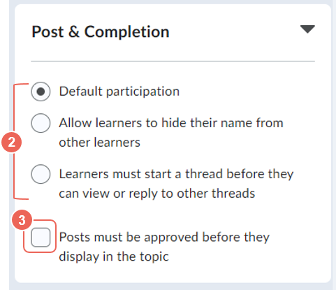 Create - Discussion Forum and Topic (New Interface)