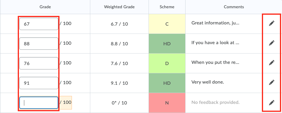 Grading and Publishing to Students