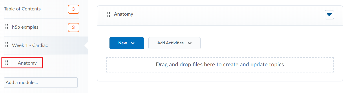 Creating Content Modules and Sub-modules
