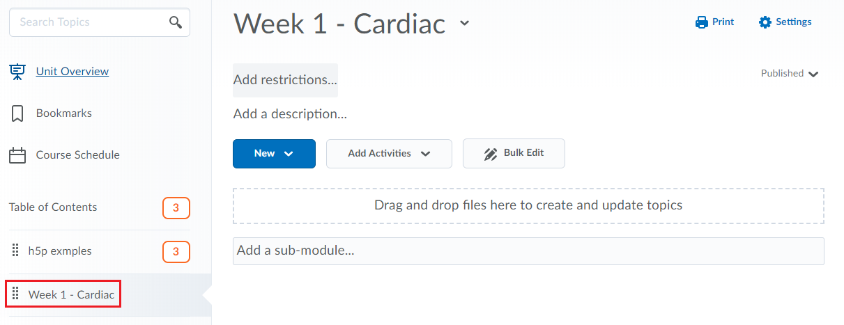 Creating Content Modules and Sub-modules