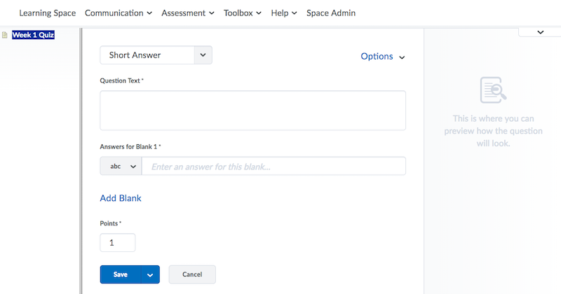 Questions - Creating Short Answer Questions