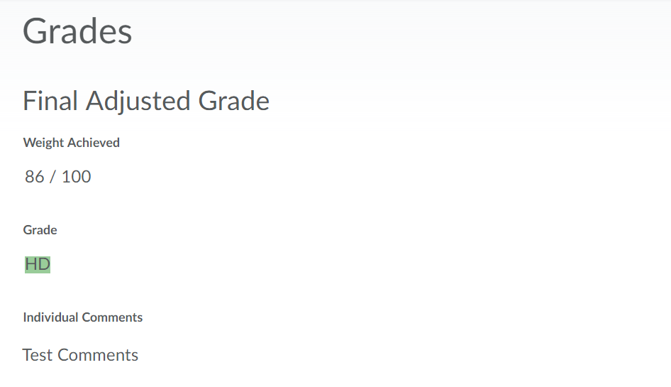 Grading and Publishing to Students