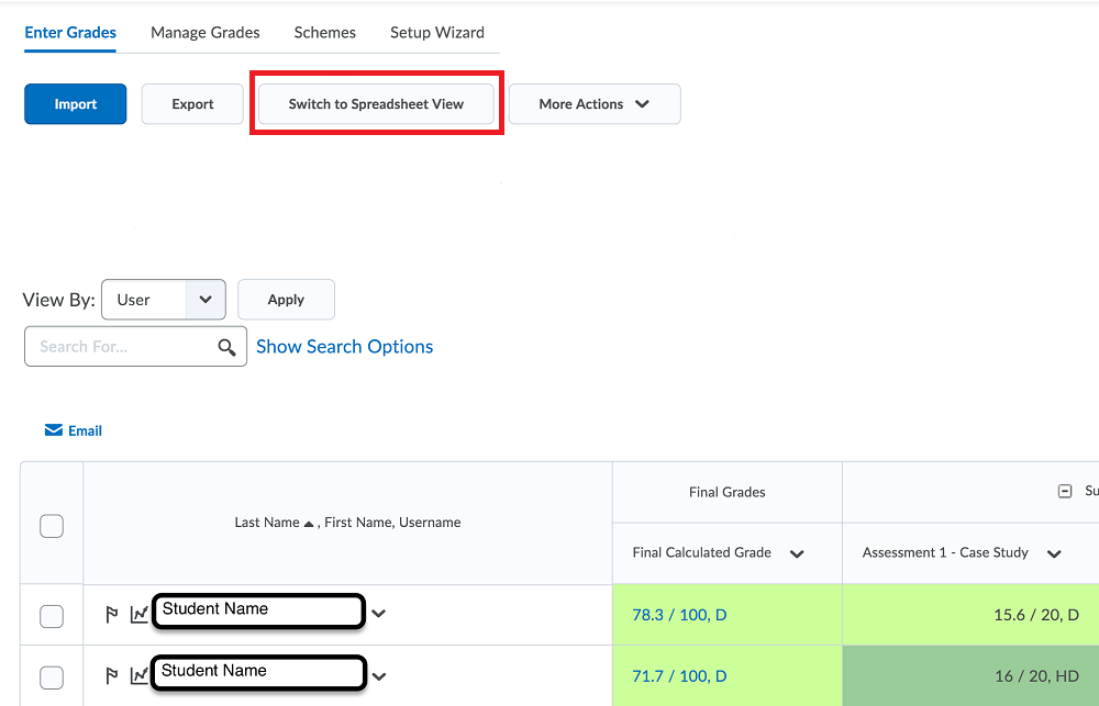 Grading and Publishing to Students